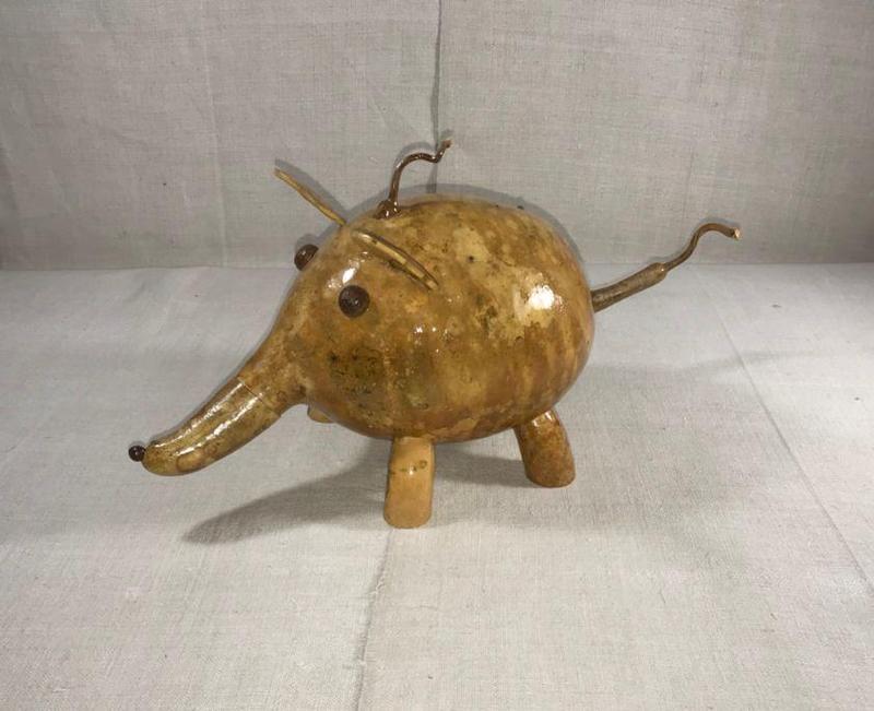 Коллекционная статуэтка свинка статуэтка из тыквы фигурка из тыквы поросенок — цена 350