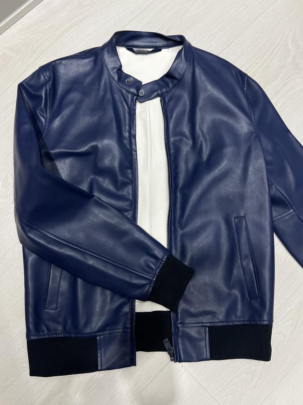 Куртка бомбер кожаная мужская zara — цена 1600 грн в каталоге Куртки ...