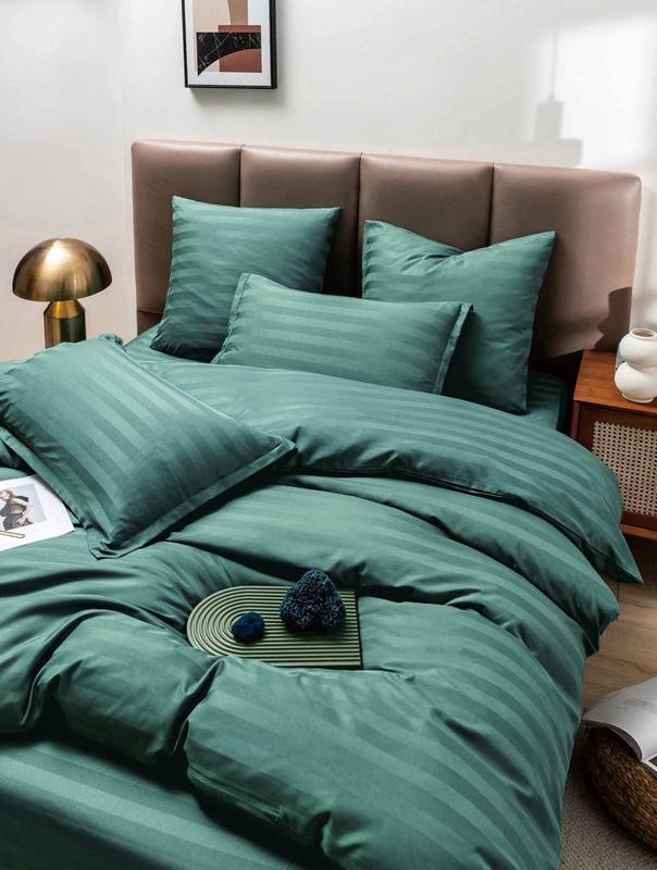 Комплект постільної білизни страйп сатін Casa 100 Cotton — ціна 1062 грн у каталозі Комплекти