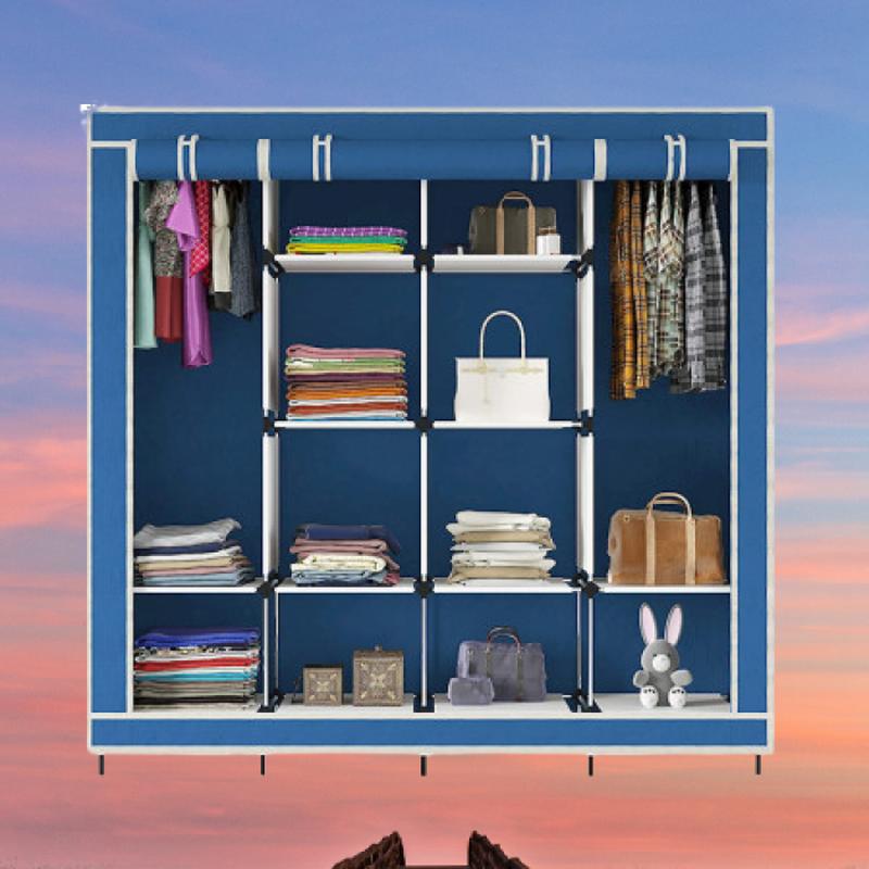 Складана тканинна шафа Storage Wardrobe 88170 на 4 секцій 170 45 170 — ціна 1589 грн у каталозі