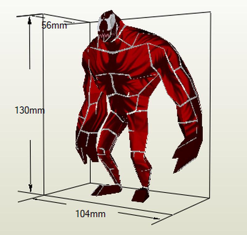 Paperkhan конструктор из картона carnage papercraft 3d полигональная ...