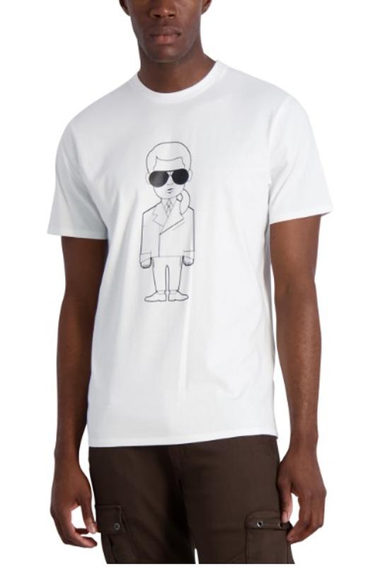 Футболка karl lagerfeld paris men's slim-fit karl character metallic ...