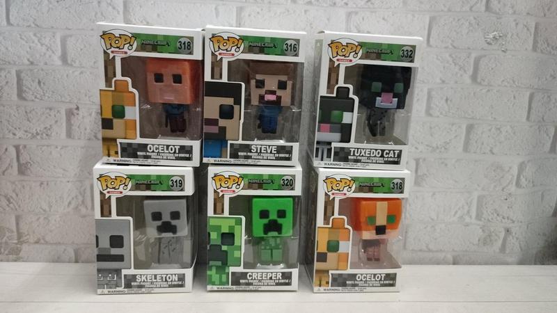 Фігурка поп майнкрафт, pop minecraft, funko, функо, creeper, steve ...
