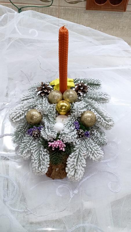 Підсвічник новорічний на 2 свічки — ціна 45 грн у каталозі Свічники Купити товари для дому та