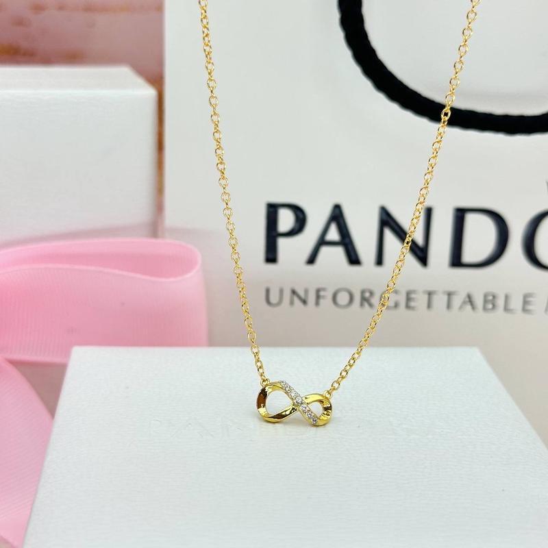 Срібне намисто «блискуча нескінченність» у позолоті shine пандора ...
