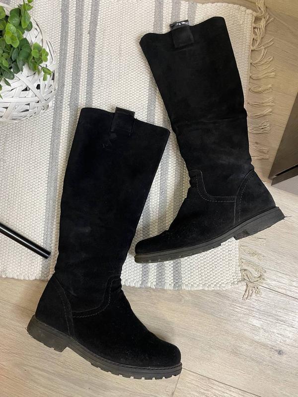 Замшеві зимові високі чоботи — ціна 699 грн у каталозі Чоботи Купити жіночі речі за доступною