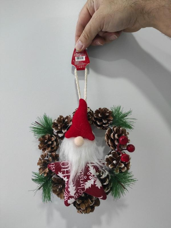 Новогоднее украшение на двери — цена 300 грн в каталоге Искусственные цветы Купить товары для