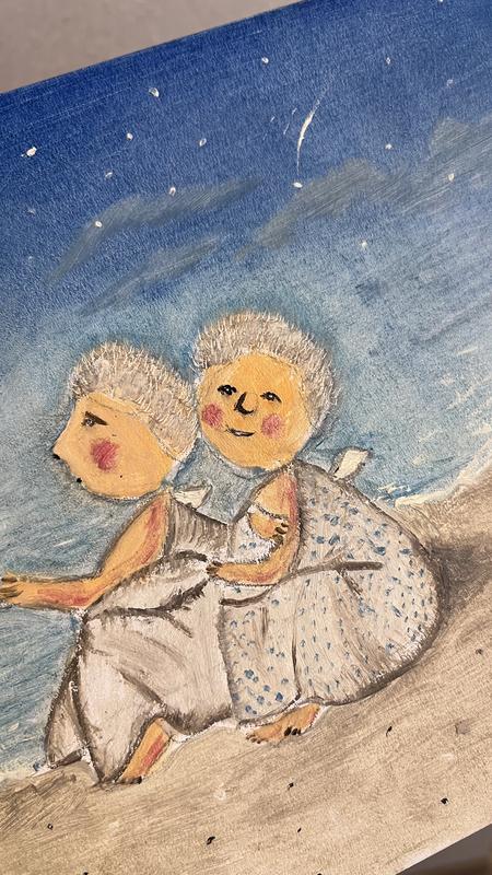 Картина маслом на карте «дети — цена 250 грн в каталоге Картины Купить товары для дома и быта