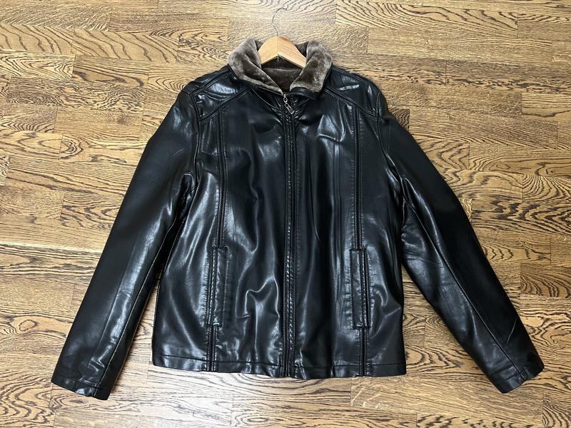 Чоловіча шкіряна зимова куртка — ціна 1750 грн у каталозі Куртки Купити чоловічі речі за