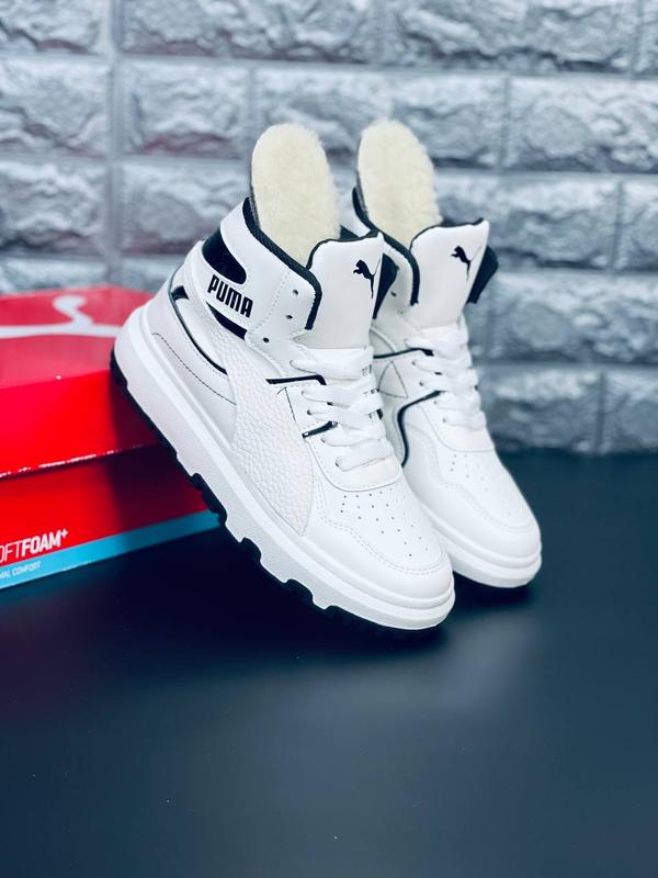 Женские кроссовки puma белые зимние на меху кроссовки пума — ціна 1169 ...