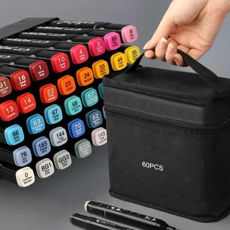 Скетч маркеры в сумке двухсторонние touch, цветные фломастеры ...