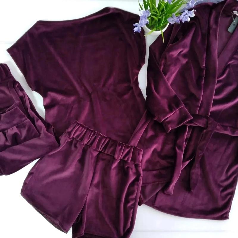 Женский домашний комплект 4 в 1 — цена 1100 грн в каталоге Пижамы Купить женские вещи по