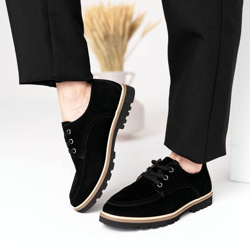 Туфли женские замшевые лоферы черные allshoes 584827 — цена 1999 грн в ...