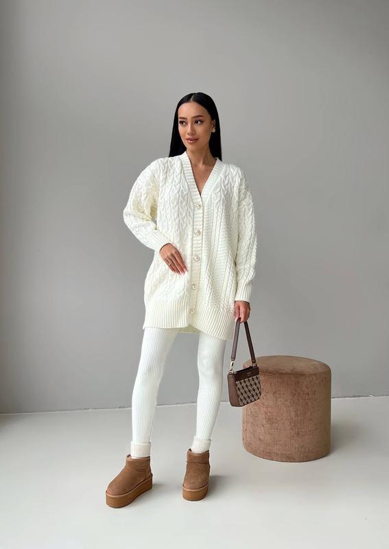 Костюм з лосінами та кардиганом — ціна 3150 грн у каталозі Брючні костюми Купити жіночі речі за