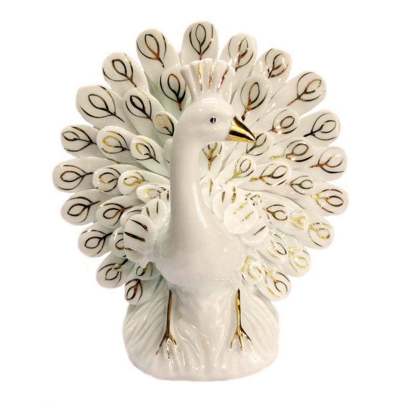 Білий павич фаянс — ціна 448 грн у каталозі Статуетки Купити товари для дому та побуту за