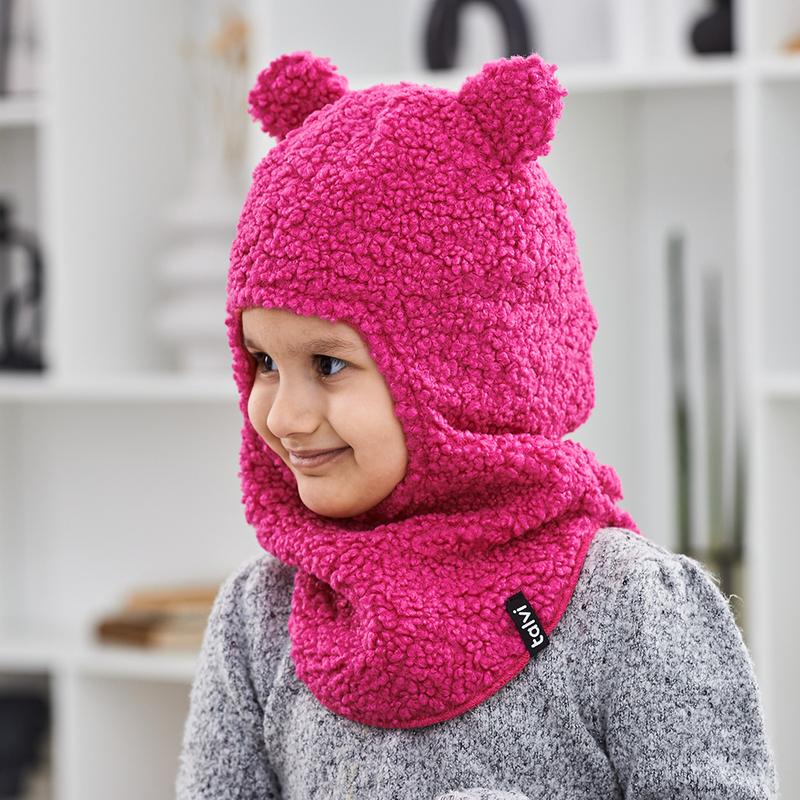 Шапка шолом з вушками на флісі тедді — ціна 349 грн у каталозі Шапки Купити аксесуари за