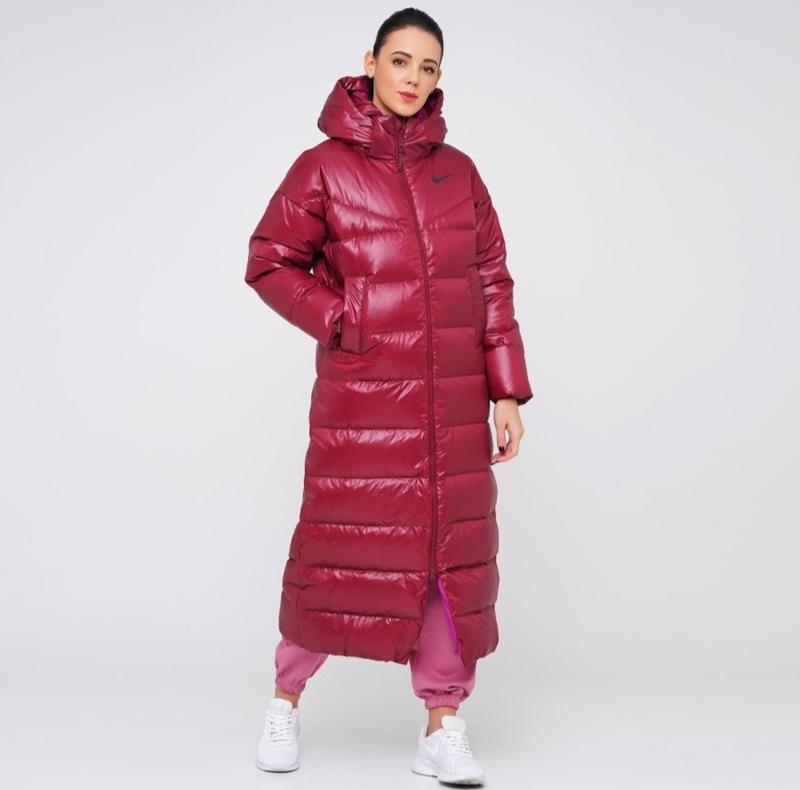 Зимний длинный пуховик nike женский удлиненная парка — цена 6900 грн в ...