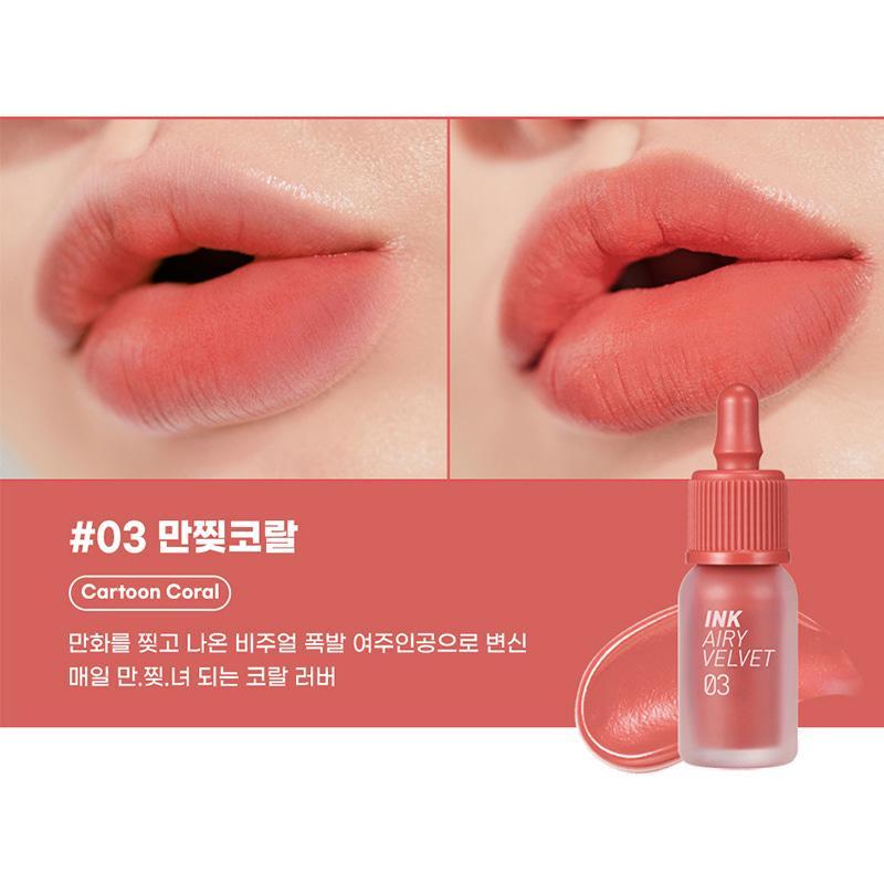 Матовая помада-тинт peripera ink airy velvet #004 pretty pink — цена ...