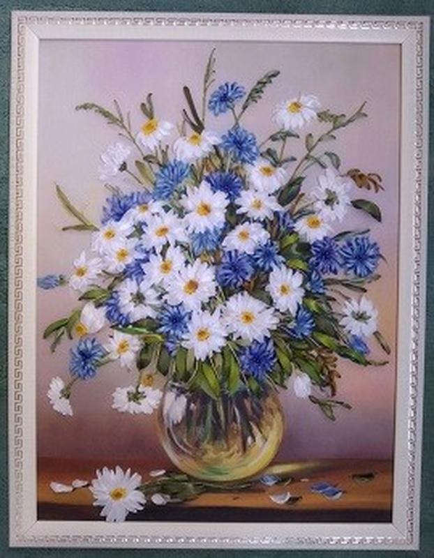 Картина польові ромашки й васильки — ціна 900 грн у каталозі Картини Купити товари для дому та