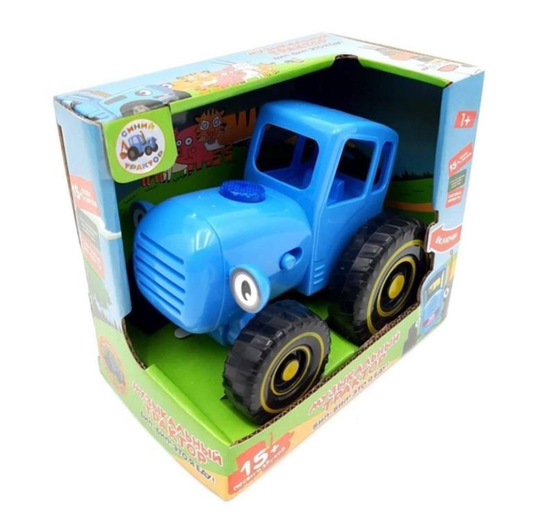 Музична іграшка "синій трактор", з мультику, 15 плюс пісень та звуків ...