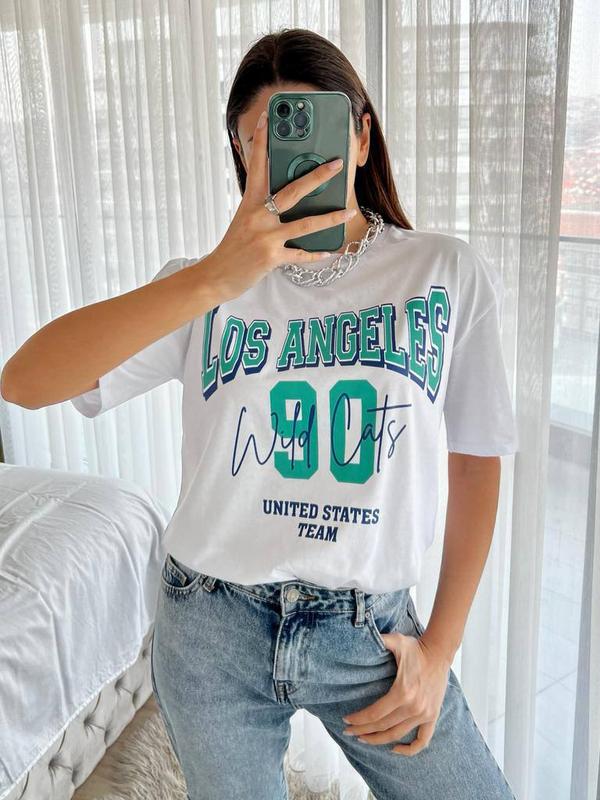 Футболка подовжена Oversize з надписом🥰 — ціна 3300 грн у каталозі Футболки Купити жіночі речі