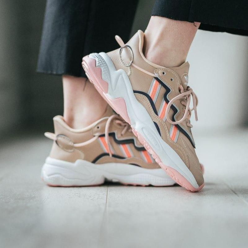 Кроссовки женские adidas ozweego, бежевые, адидас озвиго, кросівки ...
