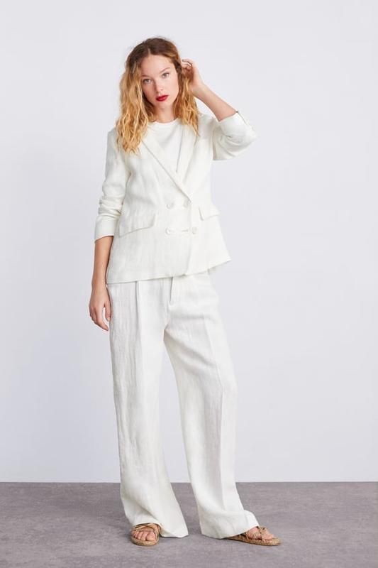 Льняной пиджак жакет Zara — цена 520 грн в каталоге Пиджаки и жакеты Купить женские вещи по