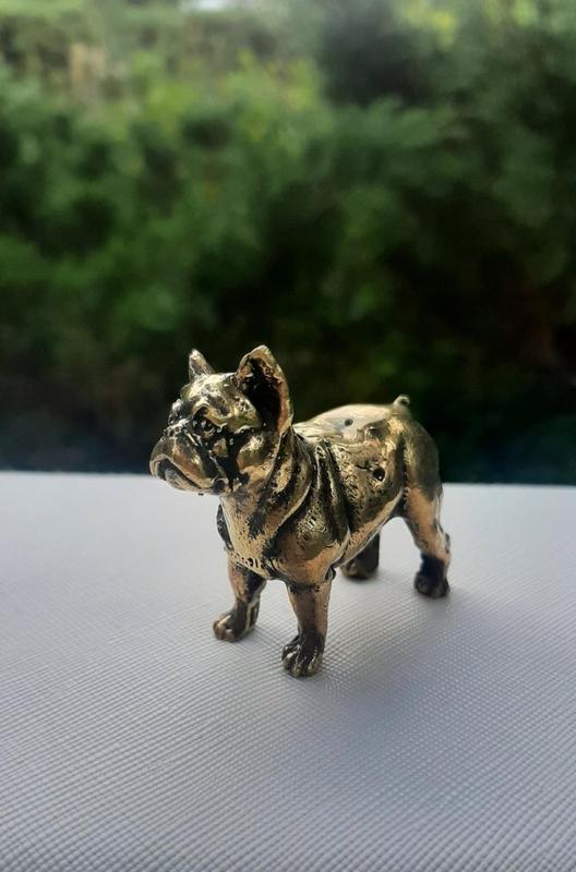 Бронзова статуетка французький бульдог бронзовий собака бульдог