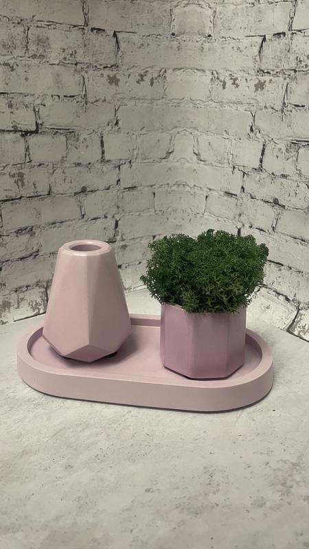 Ваза кашпо стабілізований мох тарілочка набір — ціна 400 грн у каталозі Вази Купити товари для