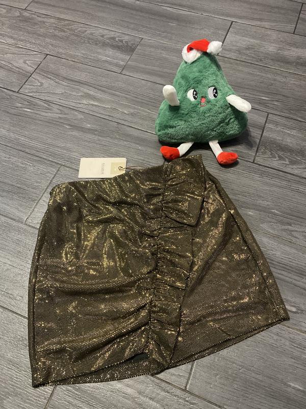 Нарядна спідниця в змінний принт — ціна 350 грн у каталозі Міні спідниці Купити жіночі речі за