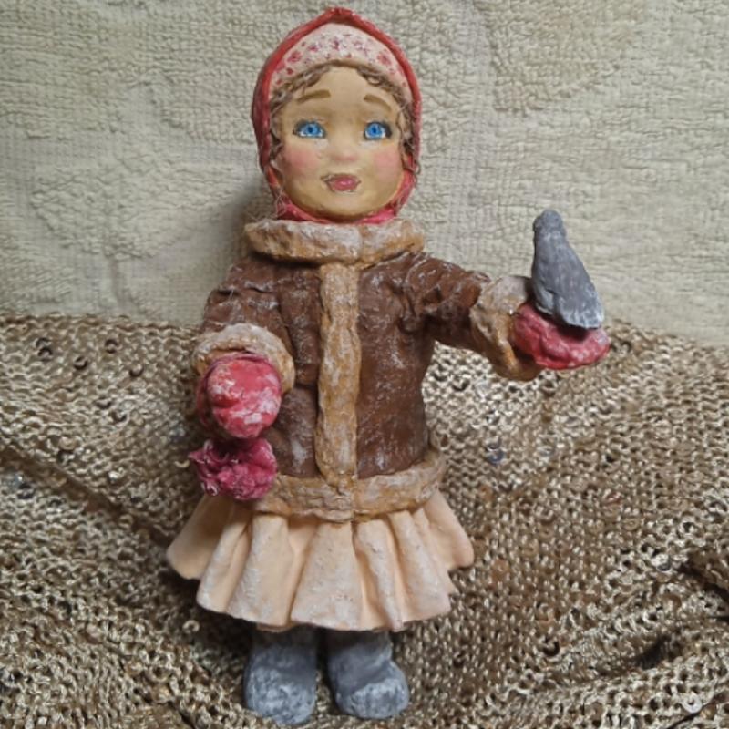 Куколка из ваты на ёлку — цена 550 грн в каталоге Интерьерные куклы Купить товары для дома и