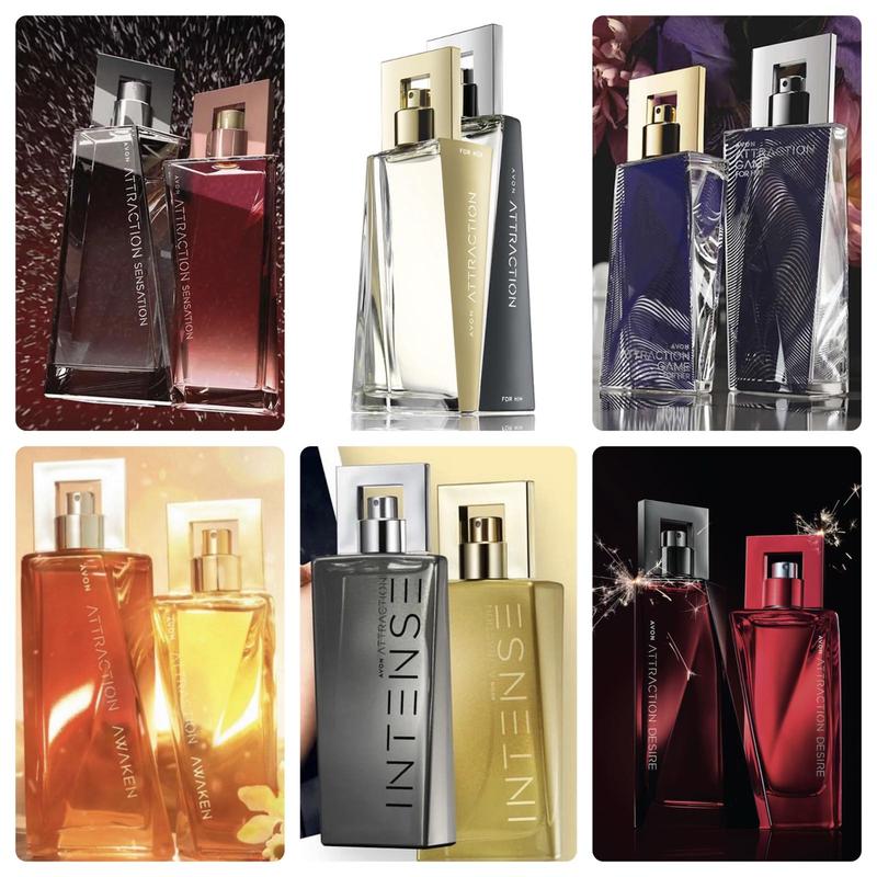 Серия парфюмов avon attraction, attraction desire, game, intense, эйвон ...