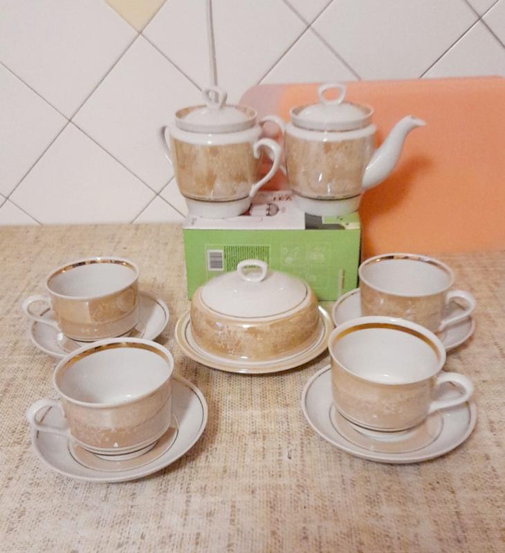 Нежный чайный сервиз с маслёнкой — ціна 785 грн у каталозі Чайні сервізи Купити товари для дому