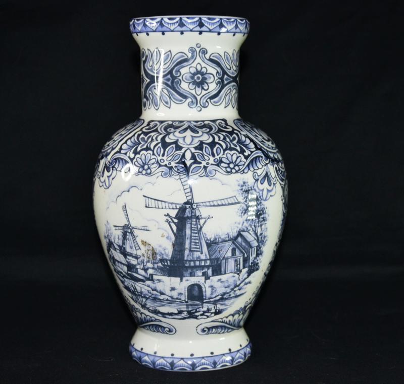 Винтажная ваза для цветов T Delfts Bleau — цена 4000 грн в каталоге Вазы Купить товары для дома