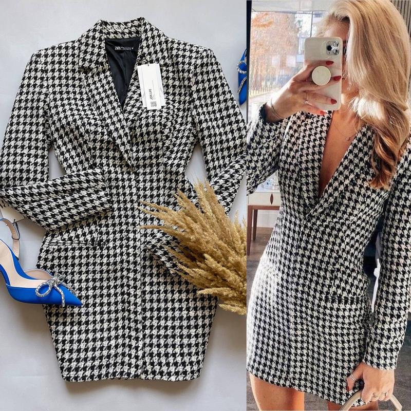 Твідове плаття Zara — ціна 1700 грн у каталозі Короткі сукні Купити жіночі речі за доступною