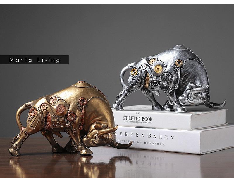 Фигурка украшение в скандинавском стиле техно скульптура бык — цена 1440 грн в каталоге