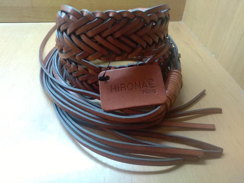 Шкіряний ремінь плетений Hironae Paris — ціна 350 грн у каталозі Ремені Купити аксесуари за