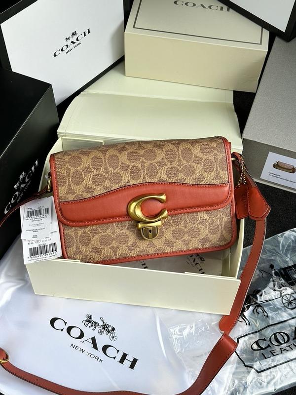 coach signature logo refined calf leather studio crossbody bag 4200 COACH Braccialetto oro bianco perla 141632260