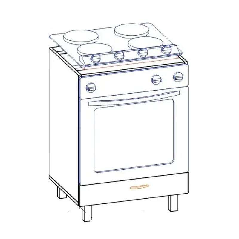 Кухня низ духовка 60 паула кедр — цена 758 грн в каталоге Мебель для кухни Купить товары для