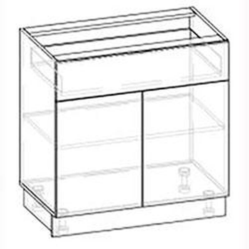 Модуль нижний 80 см с 1 ящиком на два фасада высотой 82 см для кухни мэдисон крашеная мдф