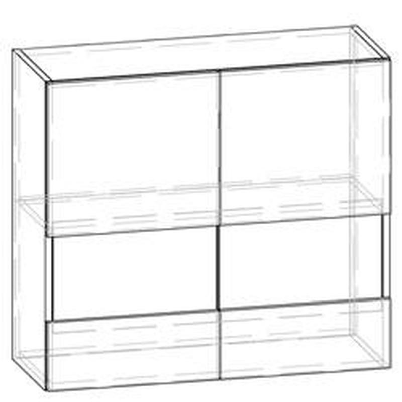 Модуль верхній вітрина 80 см висотою 92 см для кухні медісон фарбована мдф — ціна 2790 грн у