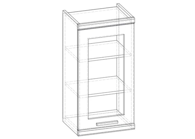 40 верх вітрина кухня гамма глянець — ціна 1278 грн у каталозі Меблі для кухні Купити товари для