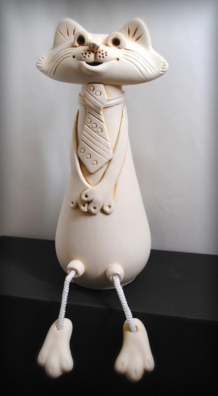 Кіт керамічна статуетка — цена 255 грн в каталоге Статуэтки Купить товары для дома и быта по