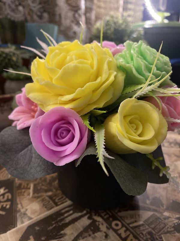 Букет з мильних квіточок — ціна 700 грн у каталозі Штучні квіти Купити товари для дому та побуту