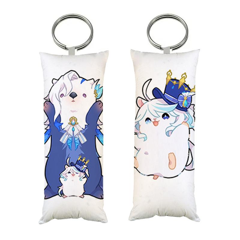 Брелок міні дакімакура фуріна ньовіллет геншин імпакт двосторонній 4х10 см Br0547 — ціна 250