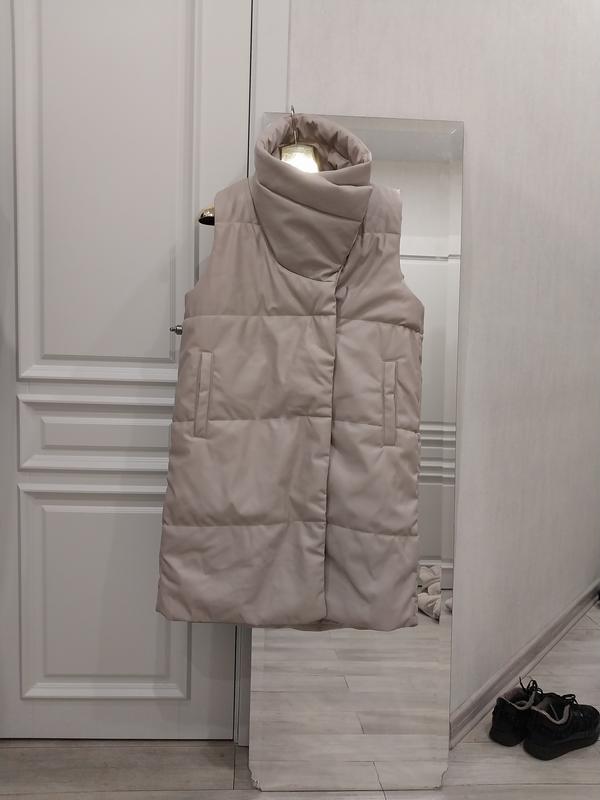 Шкіряний жилет — ціна 1300 грн у каталозі Жилетки Купити жіночі речі за доступною ціною на Шафі