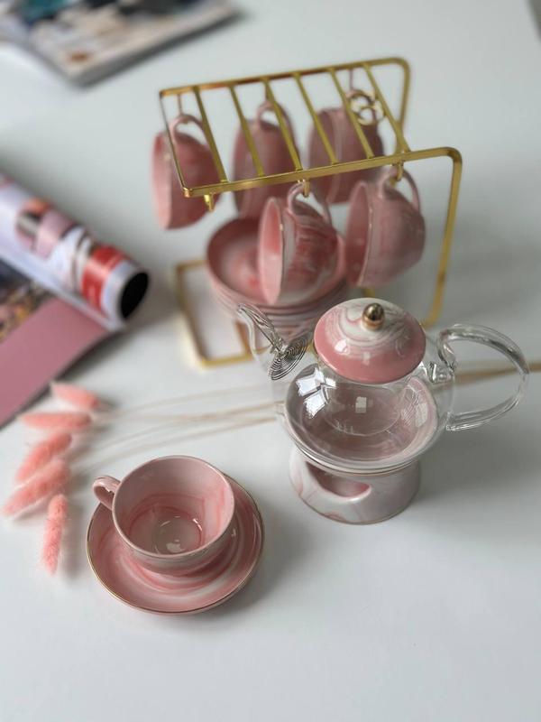 Чайний сервіз 21 предмет моя королева Olens O8030 241 — ціна 3716 грн у каталозі Чайні сервізи