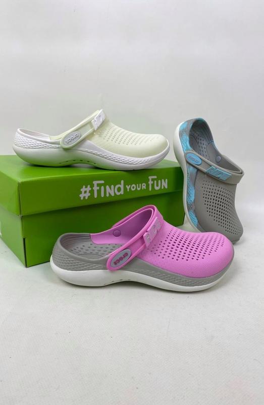 Женские кроксы белые, серые, розовые crocs literide 360 clog — цена ...
