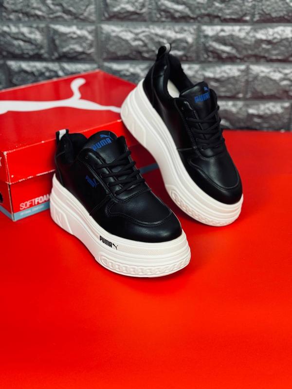 !!новинка!! женские кроссовки puma чёрные кроссовки на высокой подошве ...