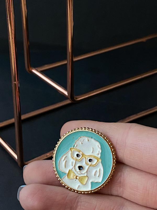 Брошка із собакою собака — ціна 65 грн у каталозі Брошки Купити аксесуари за доступною ціною на